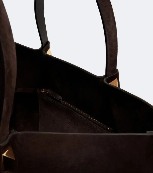Valentino Garavani Vlogo Signature Suede Tote Bag