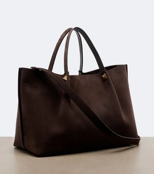 Valentino Garavani Vlogo Signature Suede Tote Bag