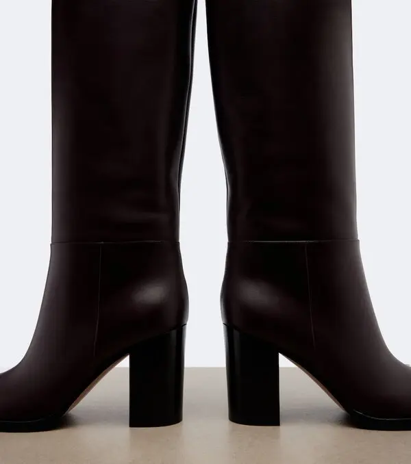 GIANVITO ROSSI Santiago Knee-high Leather Boots
