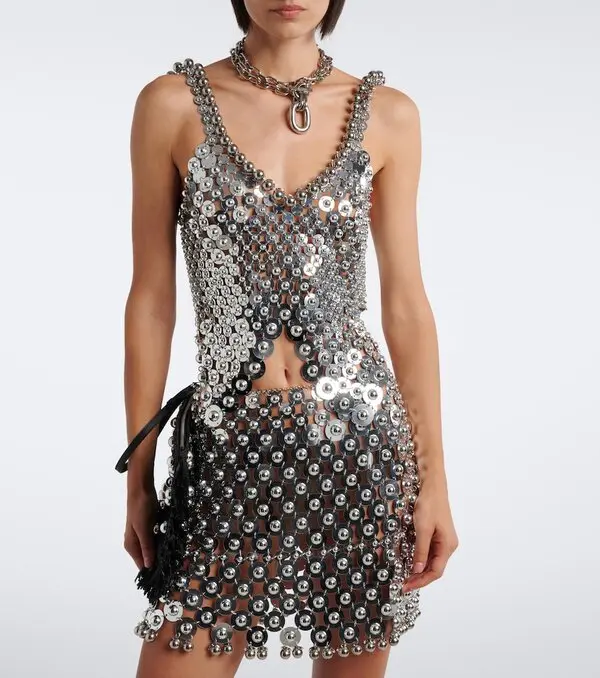 Rabanne Chainmail Embellished Top