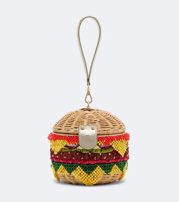 Judith Leiber Cheeseburger Embellished Clutch - Multicoloured