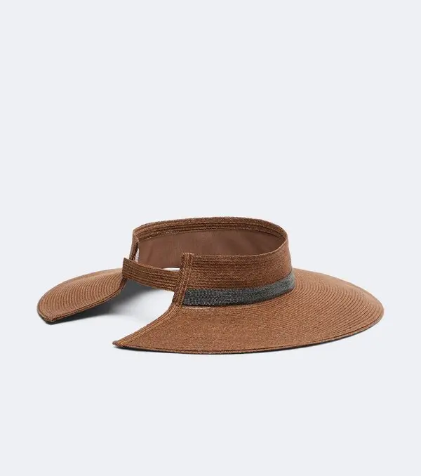 Brunello Cucinelli Monili Visor - Brown
