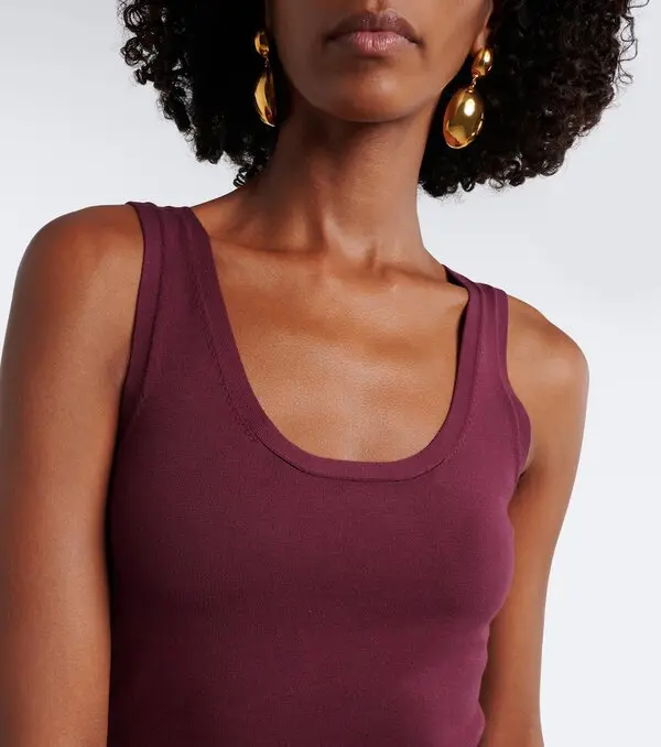 Simkhai Genne Gathered Midi Dress - Burgundy