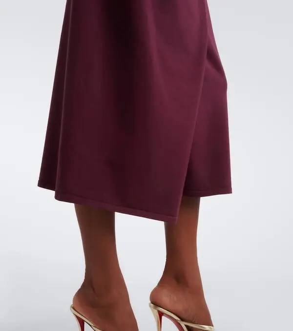 Simkhai Genne Gathered Midi Dress - Burgundy