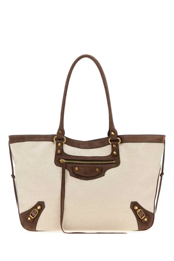 Balenciaga Sand Canvas Le City Shopping Bag - Brown
