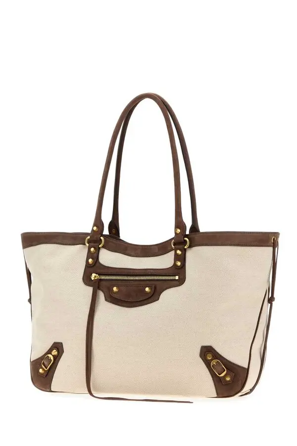 Balenciaga Sand Canvas Le City Shopping Bag - Brown