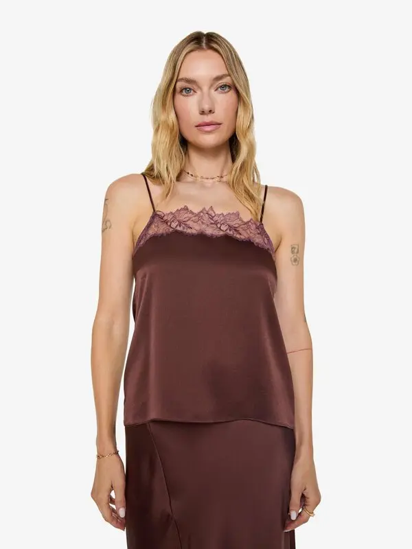 Sablyn Haya Lace Trim Camisole Top Cinnabar Multi - Brown