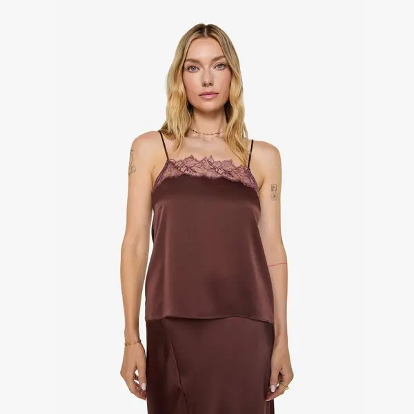 Sablyn Haya Lace Trim Camisole Top - Brown