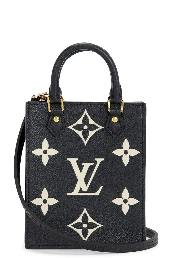 FWRD RENEW Louis Vuitton Empreinte Monogram Giant Petit Sac Plat Tote Bag - Black
