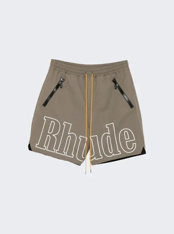 Rhude Rh Logo Shorts Taupe - Khaki