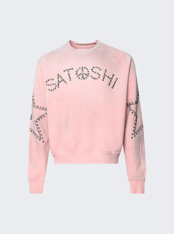 SATOSHI NAKAMOTO Star Studded Crewneck Dusty - Pink