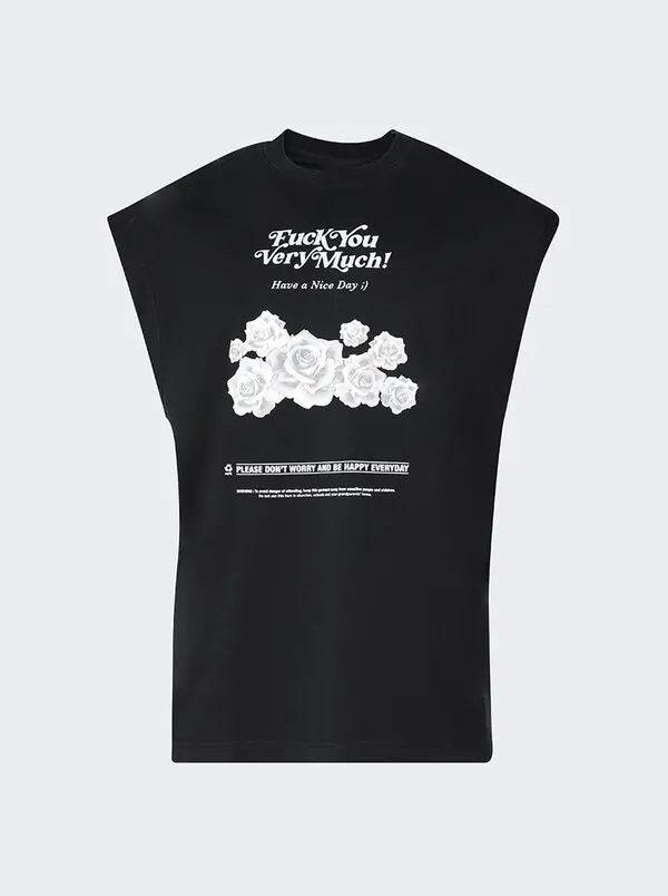 Vetements Sleeveless Tee - Black