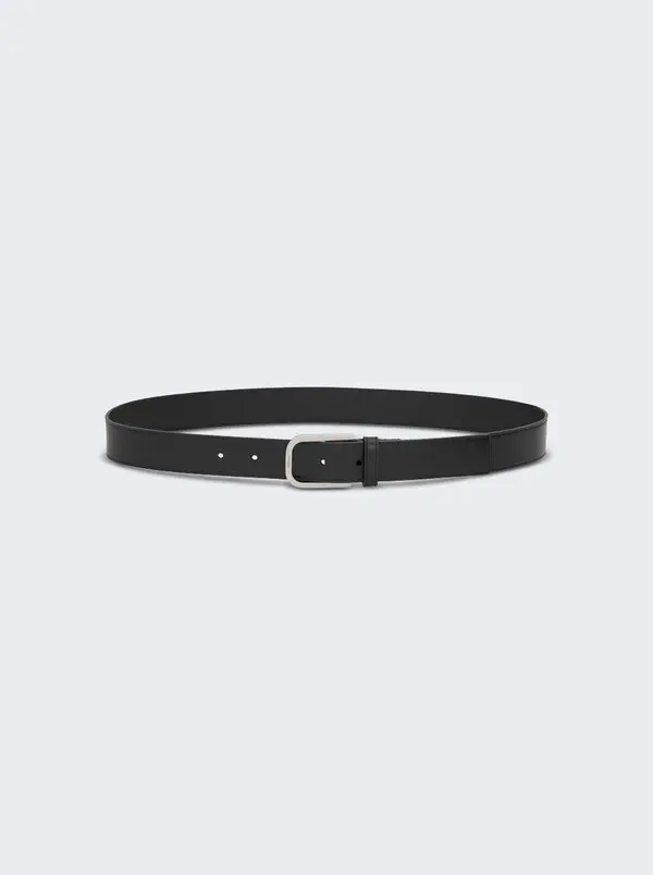 Saint Laurent Smooth Leather Minimal Belt - Black