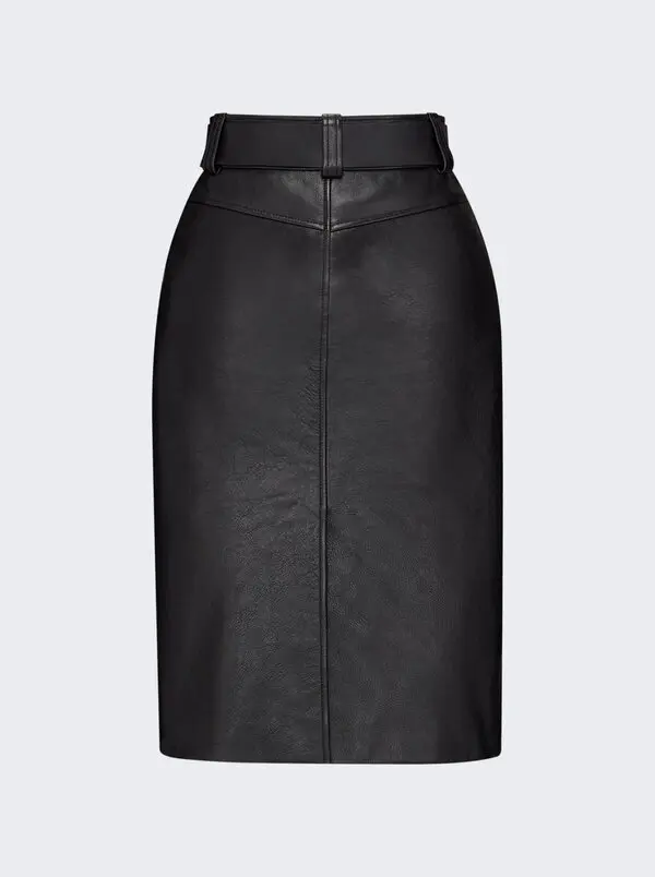 Saint Laurent Belted Pencil Skirt