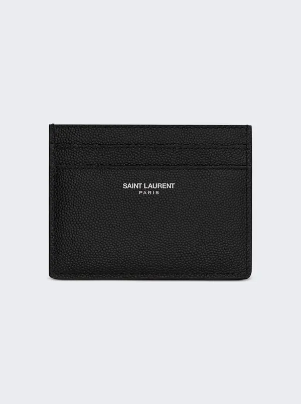 Saint Laurent Paris Credit Card Case - Black