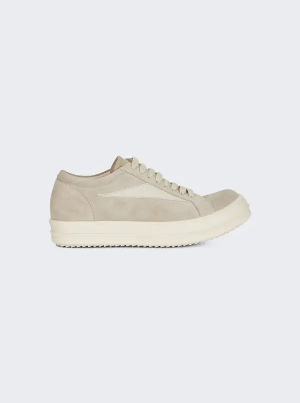 Rick Owens Suede Lace-up Sneakers - Ivory