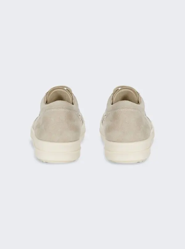 Rick Owens Suede Lace-up Sneakers - Ivory