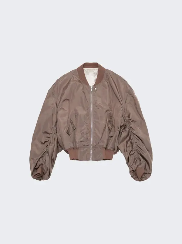 Rick Owens Secchia Flight Bomber Jacket Dust And Milk - Grey