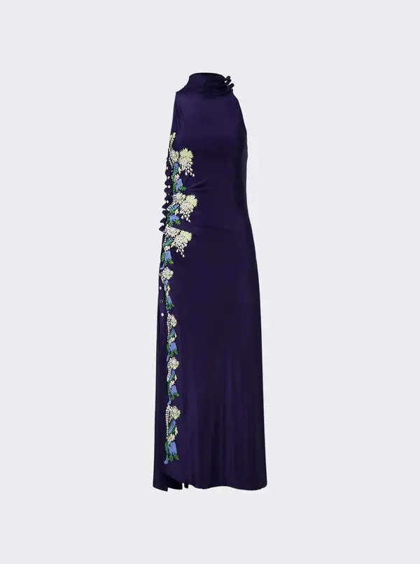 Rabanne Embroidered Maxi Dress Sailor - Blue