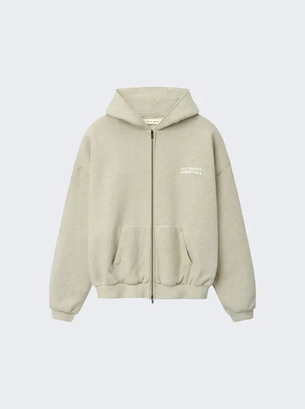 Fear Of God 90's Zip-up Hoodie Washed Vanilla Heather - Ivory