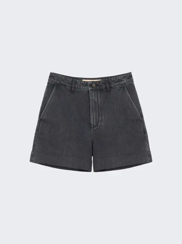Valentino Garavani Cuffed Denim Bermuda Shorts Washed
