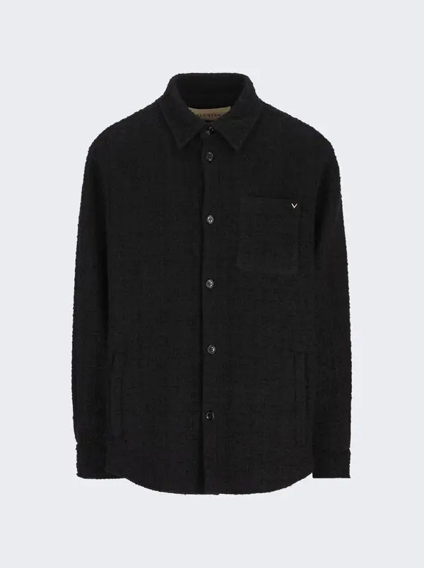 Valentino Garavani Soft Tweed Overshirt - Black