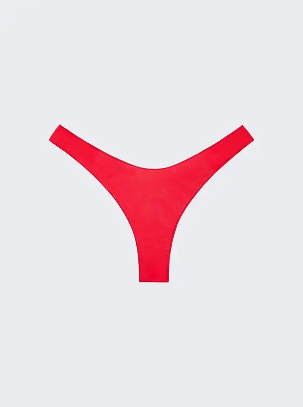 TROPIC OF C The Curve Bikini Bottom Rosso High Gloss - Red