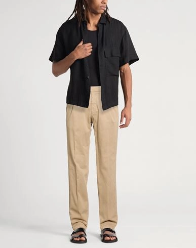 PAOLONI Pants Size Cotton, Elastane - Beige