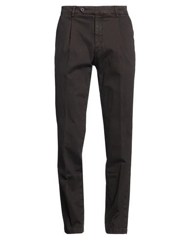 PAOLONI Pants Size Cotton, Elastane - Brown