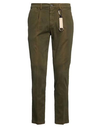 MANUEL RITZ Pants Military Size Cotton, Elastane - Green