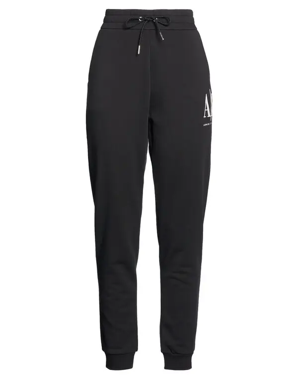 Armani Exchange Cotton French Terry Track Pants With Embroidered Logo