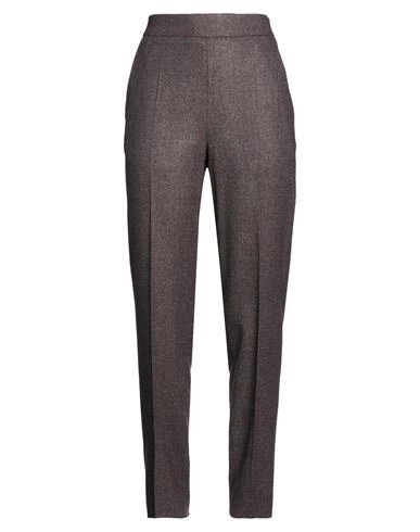 Agnona Wool Blend Tweed Tapered Trousers - Dark Brown