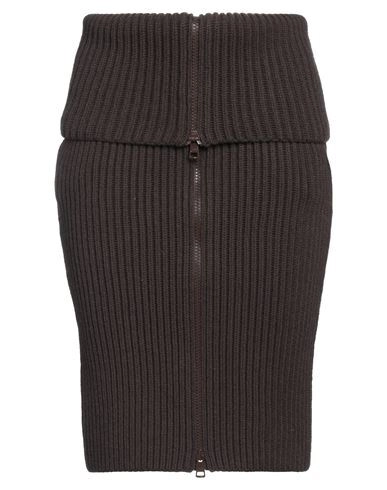 TOD'S Midi Skirt Dark Size Merino Wool, Cashmere - Brown