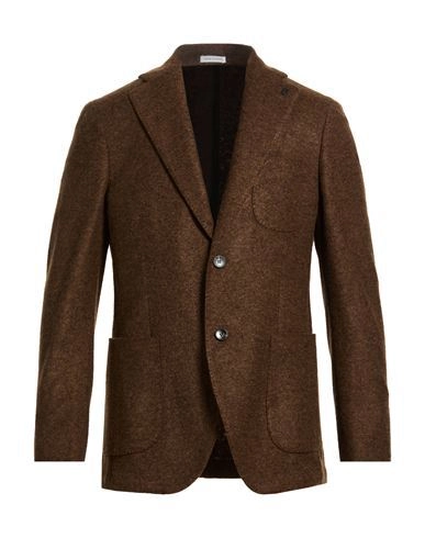 BRERAS MILANO Blazer Chocolate Size Acrylic, Virgin Wool, Polyester