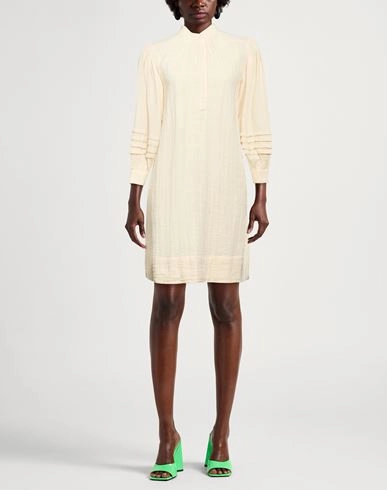 Antik Batik Cotton Mini Dress With Appliqué And Mandarin Collar