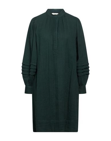 Antik Batik Mini Dress In Dark Cotton - Dark Green