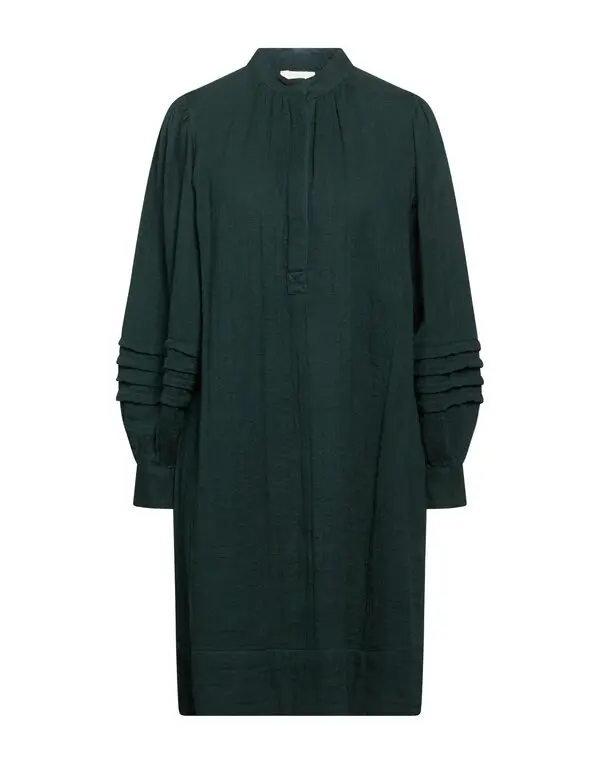 Antik Batik Mini Dress In Dark Cotton - Green