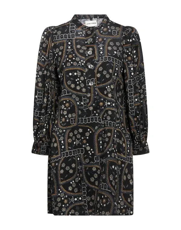 Antik Batik Mini Dress In Wool With Floral Print