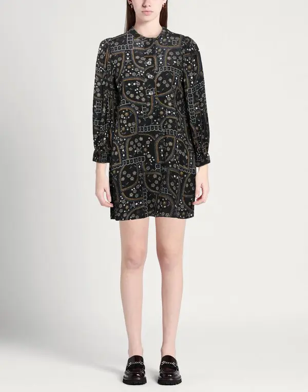 Antik Batik Mini Dress In Wool With Floral Print