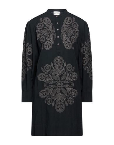 Antik Batik Mini Dress Charcoal Size Cotton - Grey