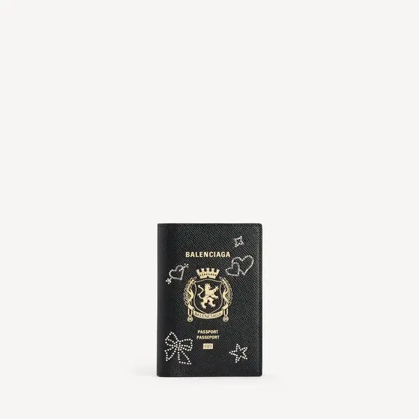 Balenciaga Passport Card Holder - Black