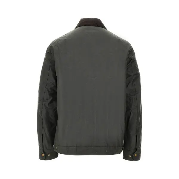 BARBOUR INTERNATIONAL Waxed Cotton Jacket With Embroidered Logo