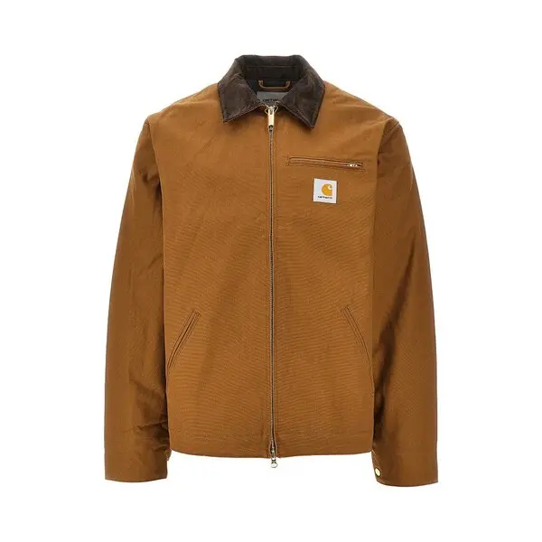 Carhartt Work In Progress Detroit Jacket With Corduroy Collar - Brown