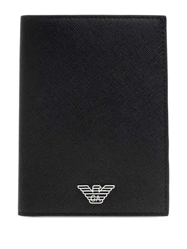 Emporio Armani Accessories Polyurethane Documents Holder - Black