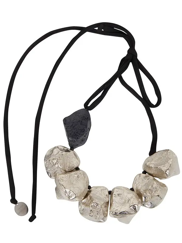 MARIA CALDERARA Silver Tone Necklace