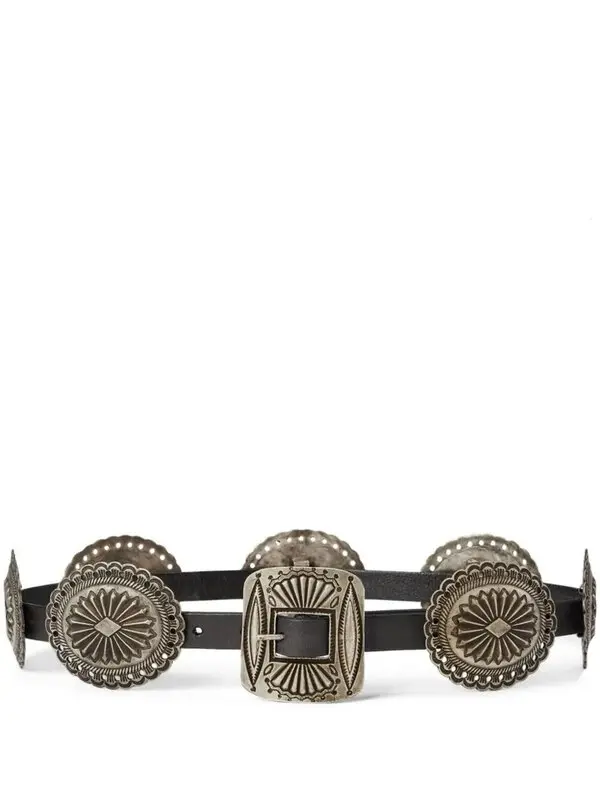 Polo Ralph Lauren Calf Leather Belt With Silver Buckle - Black