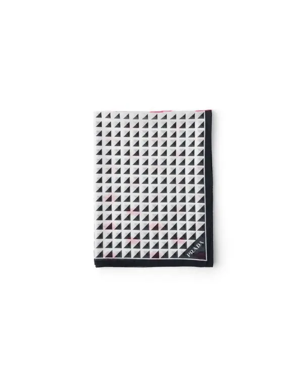 Prada Printed Cotton Pareo - Black