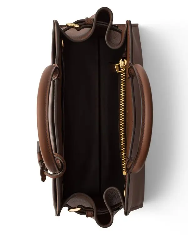 Prada Medium Leather Handbag - Brown