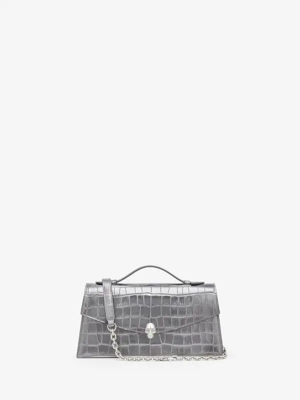 Alexander McQueen Skull Top Handle - Dark Silver