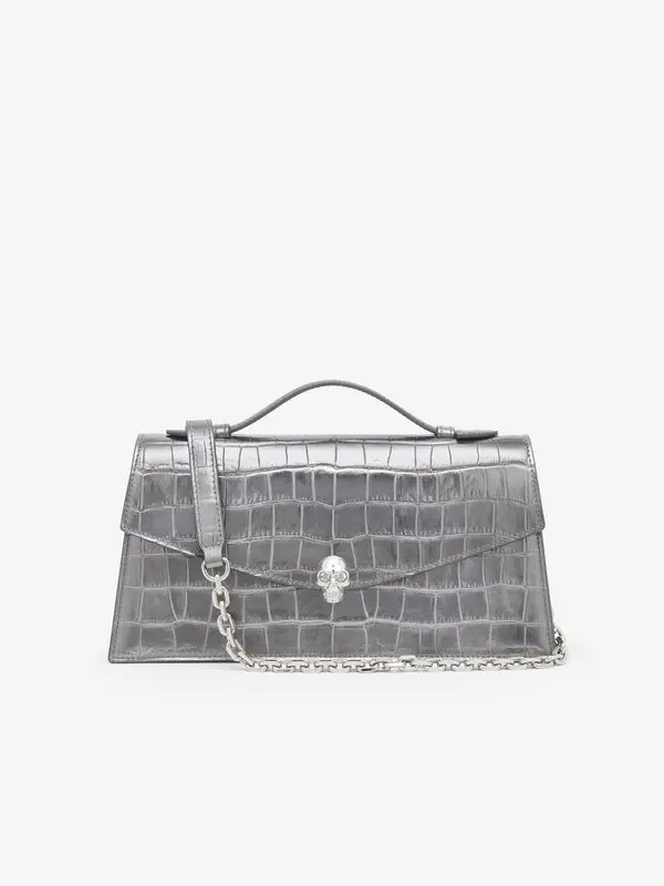 Alexander McQueen Skull Top Handle Bag - Dark Silver